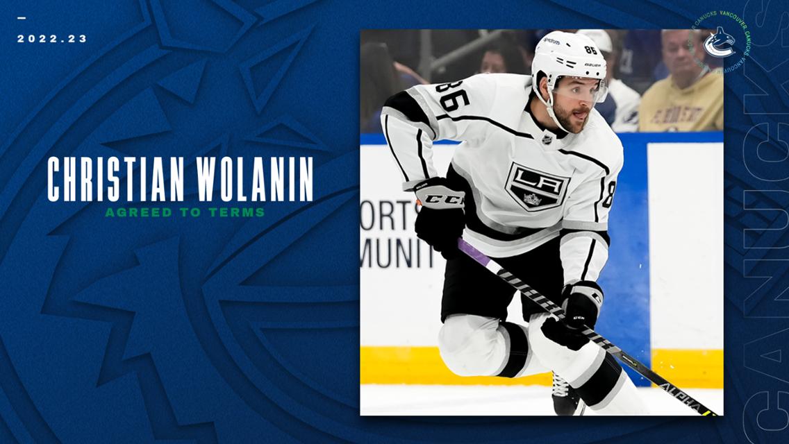 Canucks Agree to Terms with Christian Wolanin on a Two-Way Contract ...